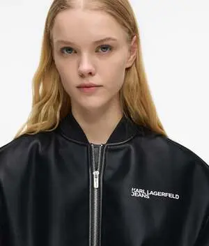 KL JEANS Jeans Faux Leather Bomber Jacket