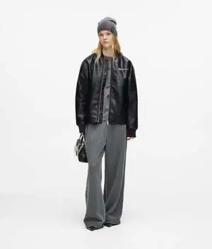 KL JEANS Jeans Faux Leather Bomber Jacket