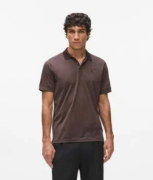 Karl Lagerfeld Square Snap Button Polo Shirt - Black/brow