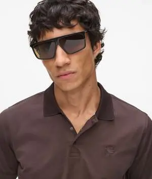 Karl Lagerfeld Square Snap Button Polo Shirt