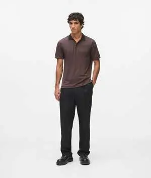 Karl Lagerfeld Square Snap Button Polo Shirt