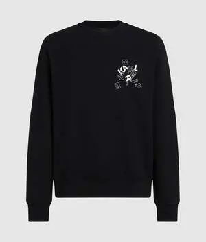 Karl Lagerfeld Logo Organic Cotton Sweatshirt - Black