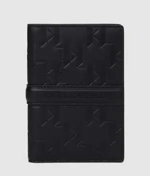 Karl Lagerfeld K/traveller Passport Holder - Black