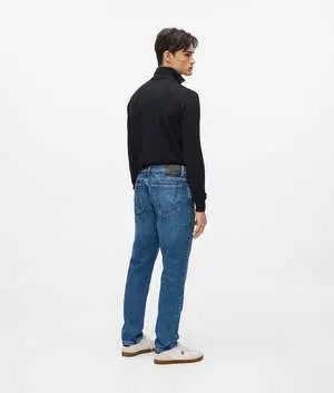 Karl Lagerfeld Tapered Jeans In Blue Denim