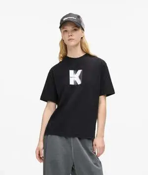 KL JEANS Karl Lagerfeld Jeans "K Artwork" Cotton T-Shirt Black