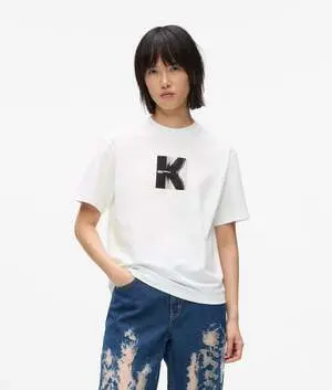 KL JEANS Jeans "k Artwork" Cotton T-shirt - White