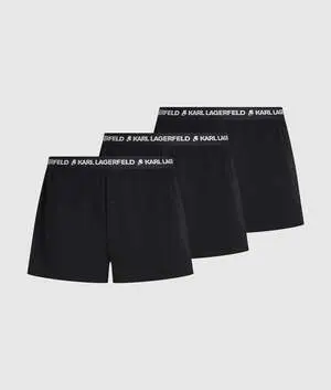 Karl Lagerfeld Jersey Boxer Shorts – 3-pack - Black