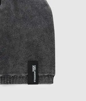 KL JEANS Jeans Washed Logo Patch Beanie