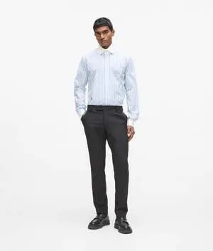 Karl Lagerfeld Contrast Collar Striped Shirt