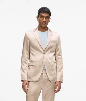 Karl Lagerfeld Satin Blazer - Camel