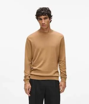Karl Lagerfeld Crewneck Knitted Sweater - Camel