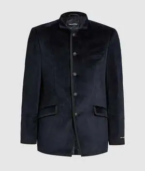 Karl Lagerfeld Velvet High-stand Collar Jacket