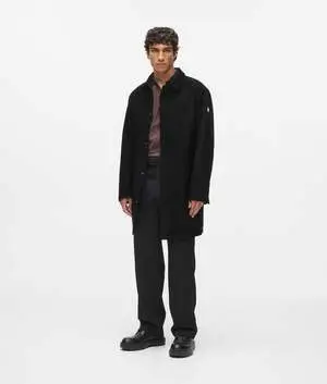 Karl Lagerfeld Rain Coat With Pointed Collar And Monogram Detail