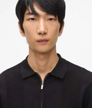 Karl Lagerfeld Zip-up Polo Shirt