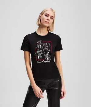 Karl Lagerfeld Organic Cotton T-shirt With Archive Graphic