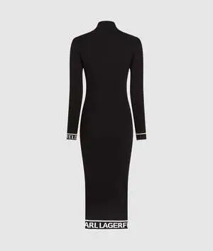 Karl Lagerfeld Logo Knit Maxi Dress