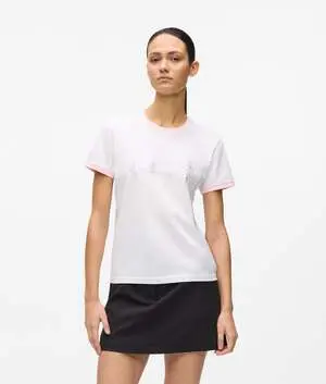 Karl Lagerfeld Rhinestone Logo T-shirt - White