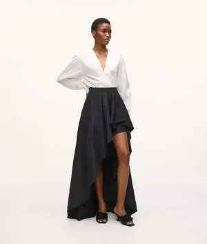 Karl Lagerfeld Structured Ruffle Skirt - Black