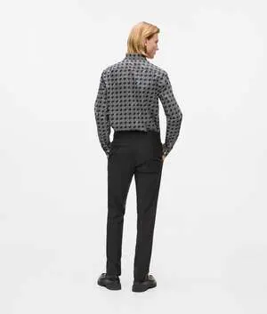 Karl Lagerfeld Slim-fit Wool-blend Stretch Pants