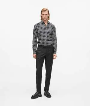 Karl Lagerfeld Slim-fit Wool-blend Stretch Pants