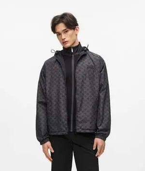 Karl Lagerfeld Hooded Reversible Blouson Jacket - Black