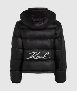 Karl Lagerfeld Signature Color-block Puffer Jacket