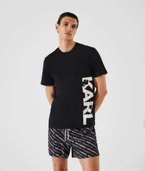 Karl Lagerfeld Logo Beach T-shirt - Black