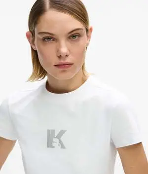KL JEANS Slim Fit K Logo T-shirt - White