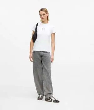 KL JEANS Slim Fit K Logo T-shirt - White
