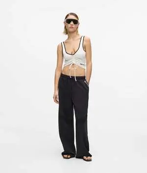 KL JEANS Jeans Cropped V-neck Tank Top - White