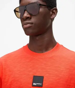 KL JEANS Curved Hem T-shirt - Grenadine