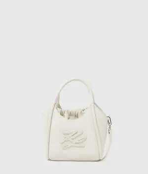 Karl Lagerfeld K/autograph Patch Mini Tote Bag - Off White