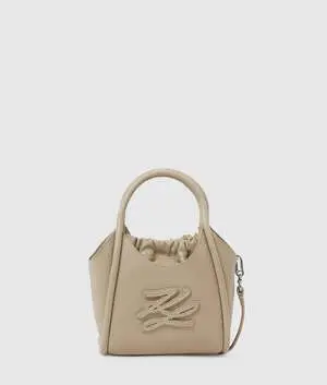 Karl Lagerfeld K/autograph Patch Mini Tote Bag - Safari