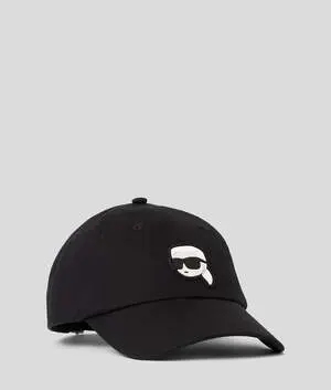 Karl Lagerfeld Baseball Cap With Ikon Karl Artwork - Black