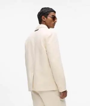 Karl Lagerfeld Linen Blazer - Natural