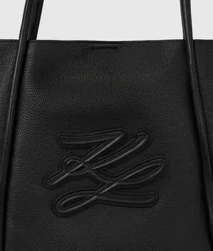 Karl Lagerfeld K/autograph Patch Medium Tote Bag - Black-nickel