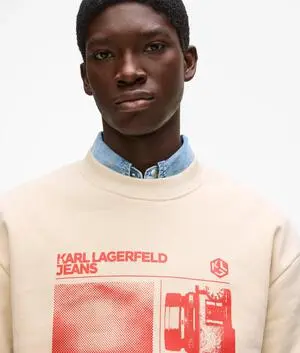 KL JEANS Jeans Graphic Print Crewneck Sweatshirt