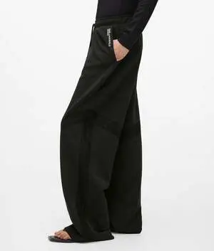 KL JEANS Lace Detail Relaxed Wide-leg Sweatpants