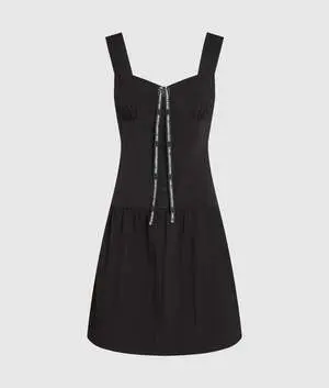 KL JEANS Jeans Viscose Blend Tie Detail Mini Dress