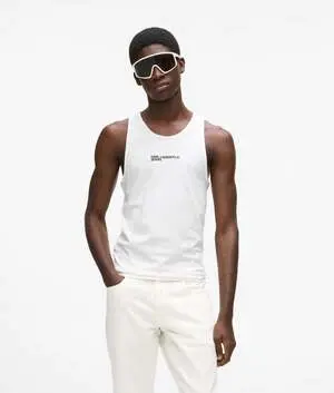 KL JEANS Jeans Logo Tank Top - White