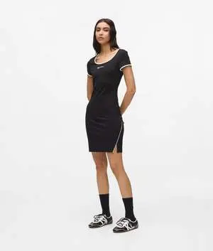 KL JEANS Jeans Fitted Mini Dress With Contrasting Piping - Black