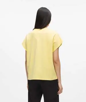 Karl Lagerfeld Ikon Choupette Organic Cotton T-shirt - Sunlight