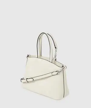 Karl Lagerfeld Ikon Smooth Small Tote Bag - Off White