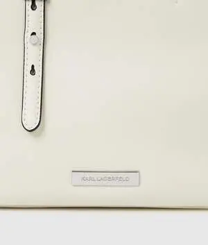 Karl Lagerfeld Ikon Smooth Small Tote Bag - Off White