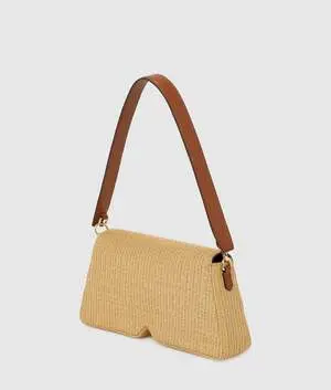 Karl Lagerfeld Ikon K Woven Shoulder Bag - Natural-tan