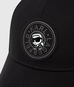 Karl Lagerfeld Ikon Circle Patch Baseball Cap