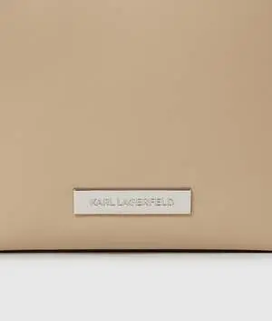 Karl Lagerfeld Ikon Smooth Bucket Bag - Safari