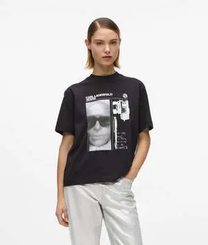 KL JEANS Jeans Graphic Print Organic Cotton T-shirt - Black
