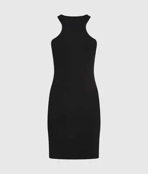 Karl Lagerfeld Ribbed Racer Mini Dress