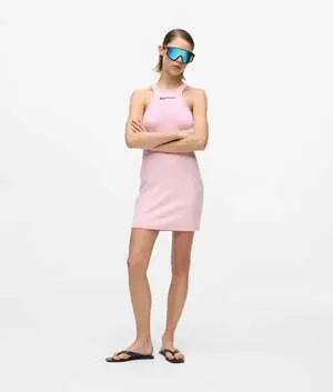 KL JEANS Jeans Ribbed Racer Mini Dress With Logo Embroidery - Fairytale